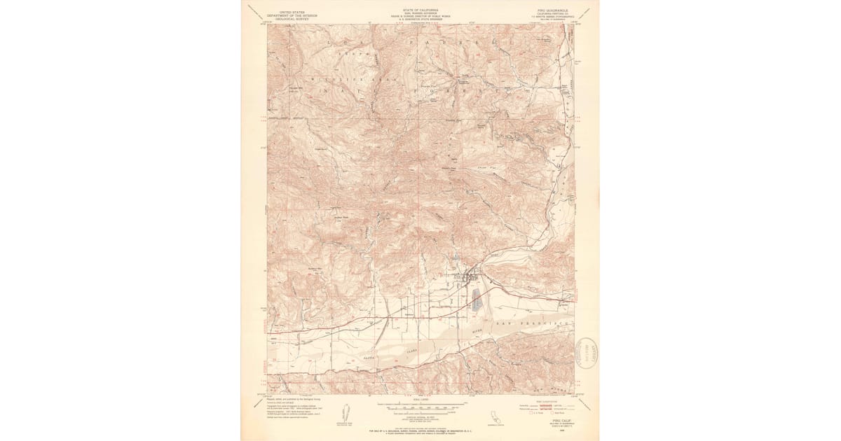 1952 Map of Piru, CA — High-Res | Pastmaps