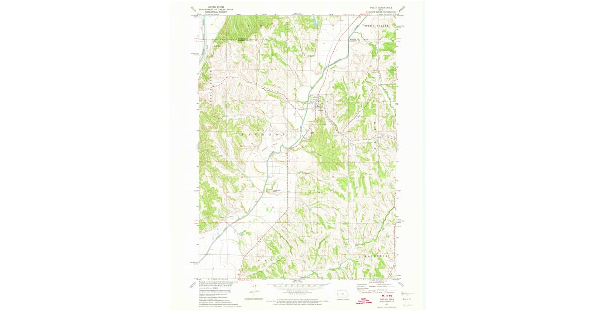 1971 Map of Pisgah, IA — High-Res | Pastmaps
