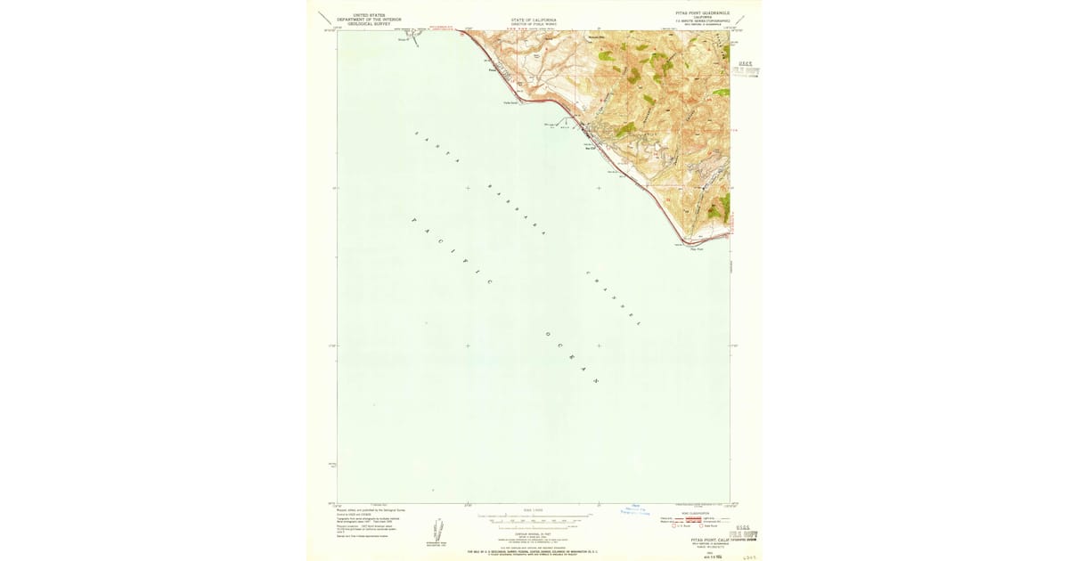 1950 Map of Pitas Point, Ventura County, CA — High-Res | Pastmaps