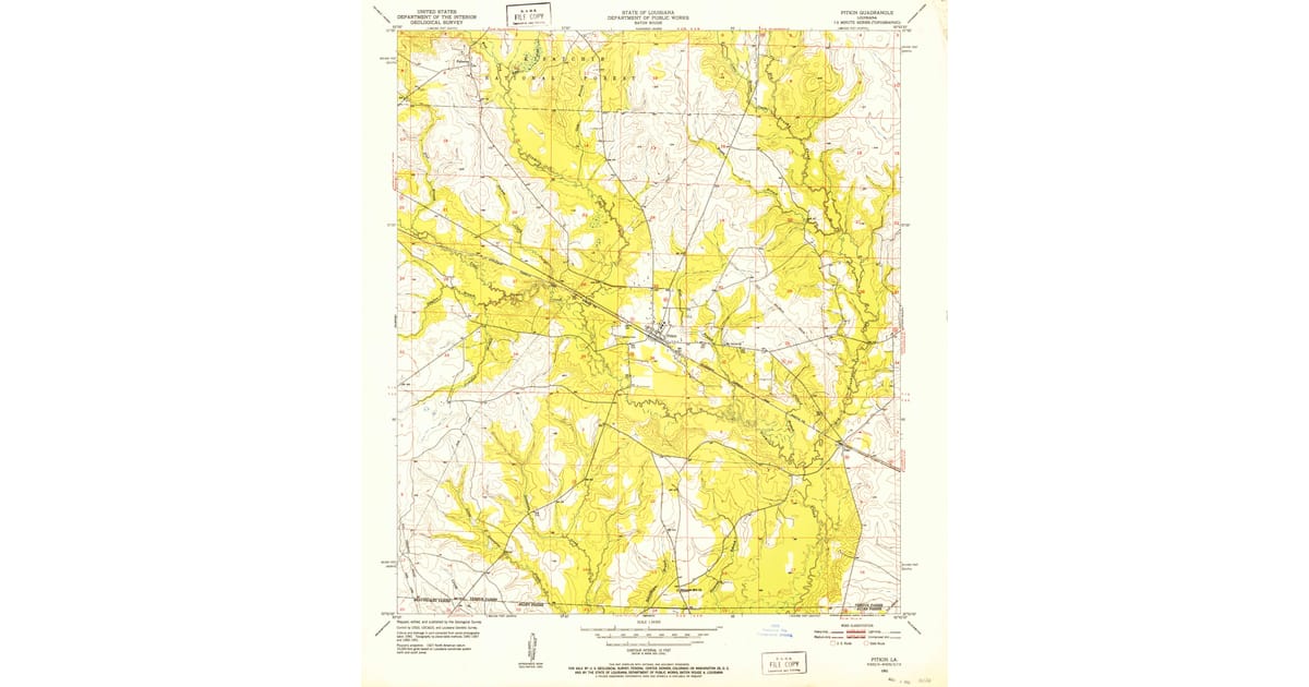 1950s Maps of Vernon Parish, LA | Pastmaps