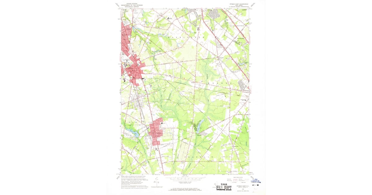 1966 Map of Pitman East, Gloucester County, NJ — High-Res | Pastmaps