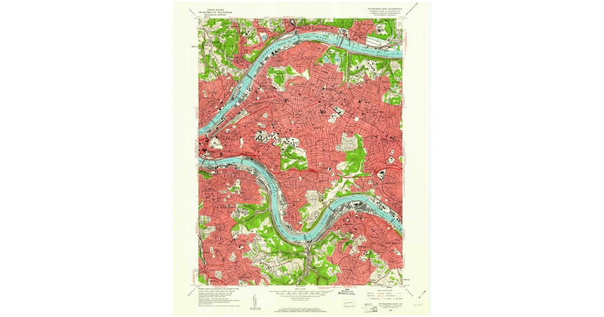 1960s Maps of Mount Oliver, PA | Pastmaps