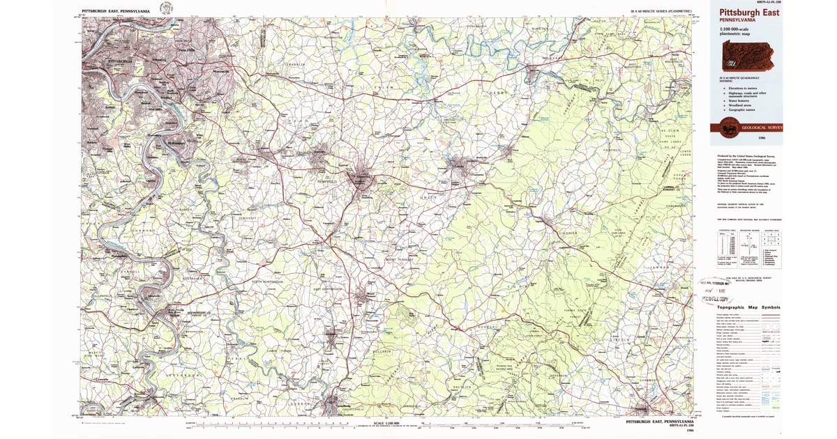 1980s Maps of Elco, PA | Pastmaps