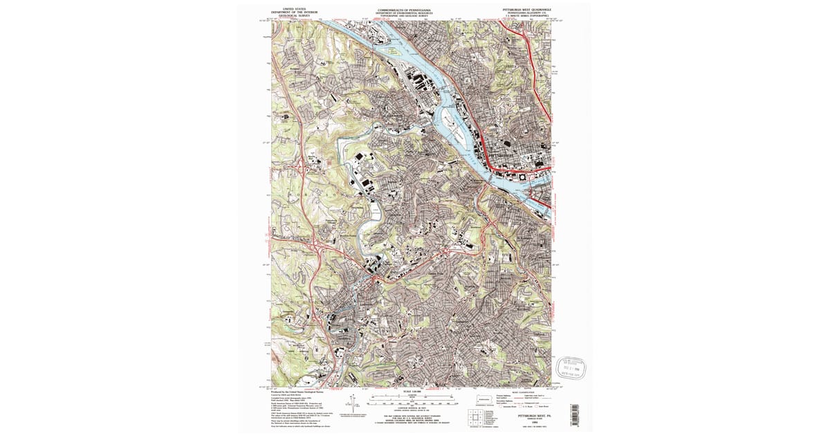 1990s Maps of Crafton, Allegheny County | Pastmaps