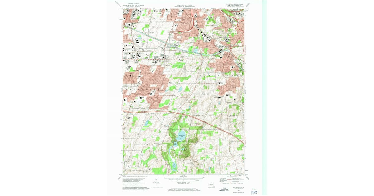 1971 Map of Pittsford, Monroe County, NY — High-Res | Pastmaps