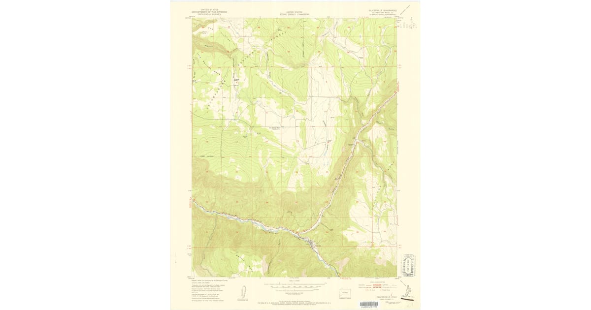 1953 Map of Placerville, CO — High-Res | Pastmaps