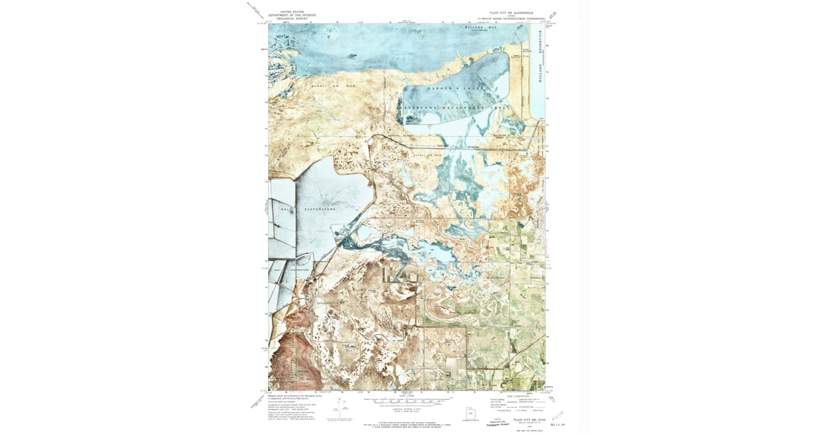 1972 Map of Plain City SW, Weber County, UT — High-Res | Pastmaps