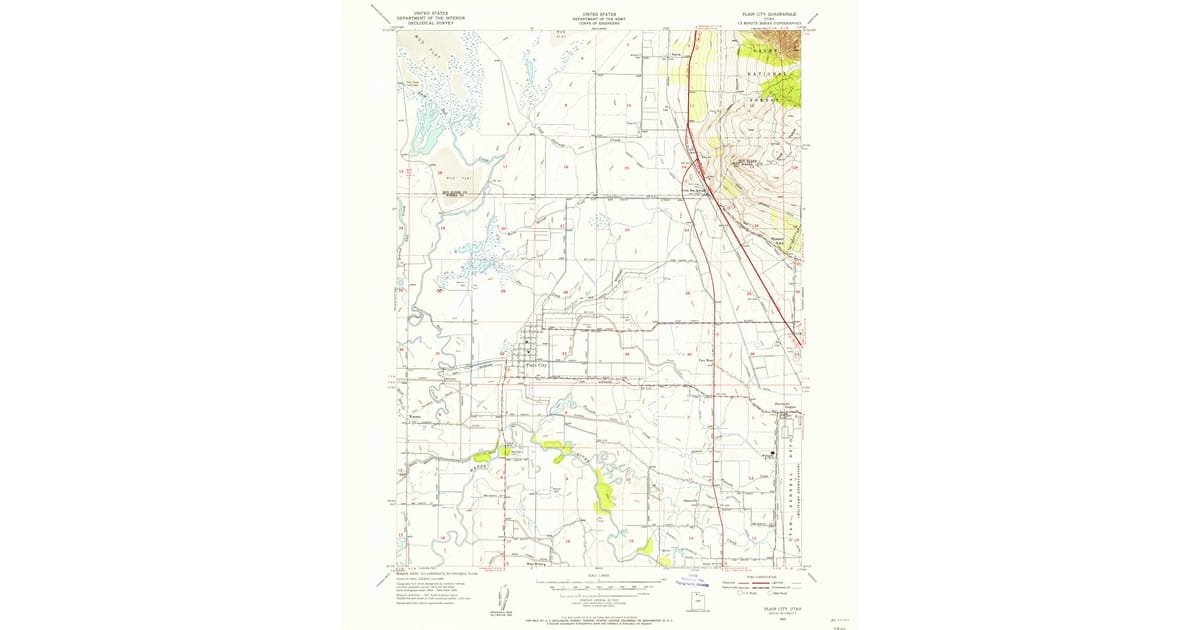 1955 Map of Plain City, UT — High-Res | Pastmaps