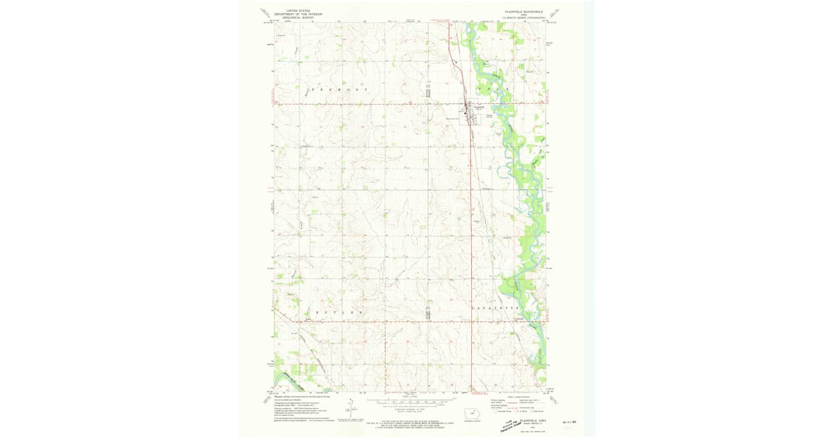 1971 Map of Plainfield, IA — High-Res | Pastmaps