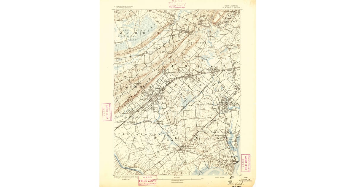 1893 Map of Plainfield, NJ — High-Res | Pastmaps