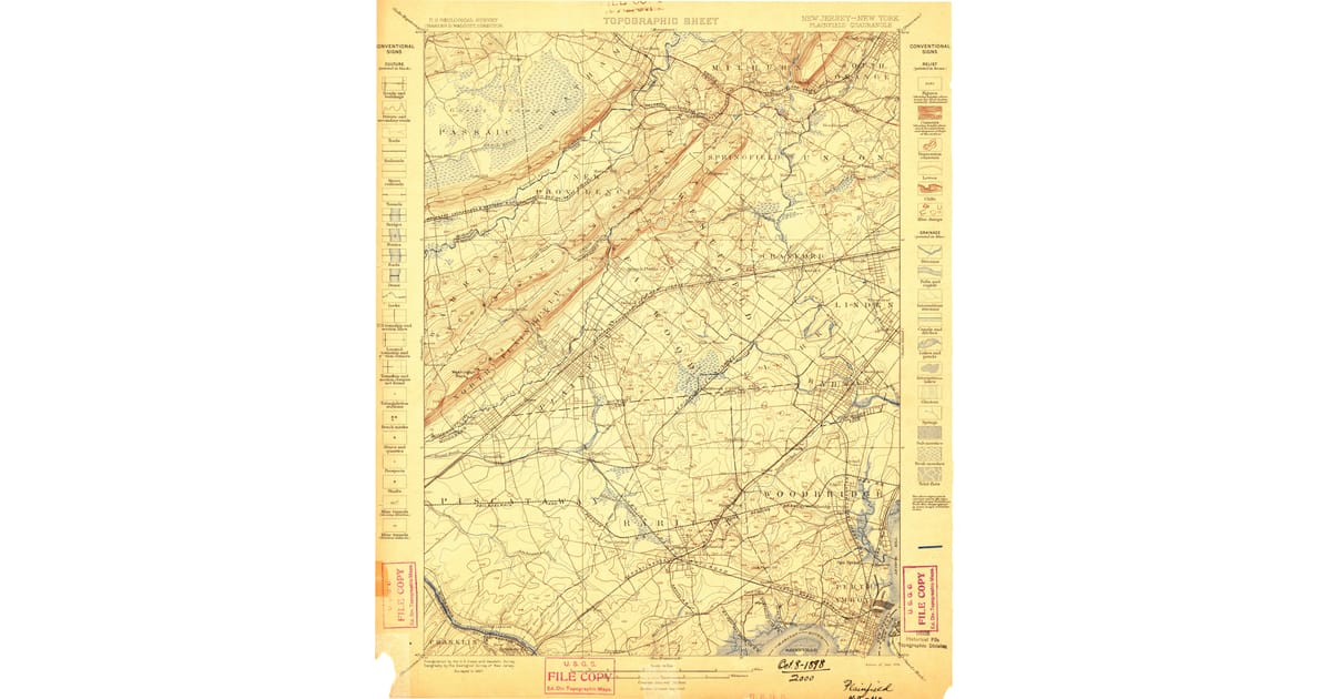 1898 Map of Plainfield, NJ — High-Res | Pastmaps