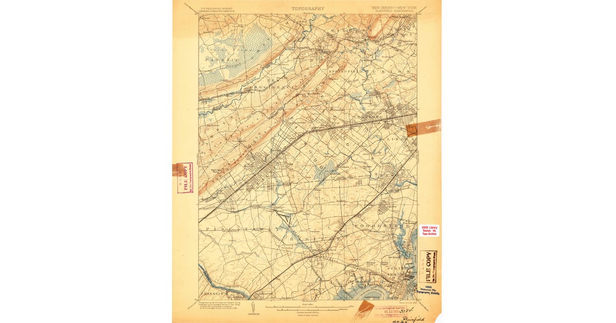 1905 Map of Plainfield, NJ — High-Res | Pastmaps