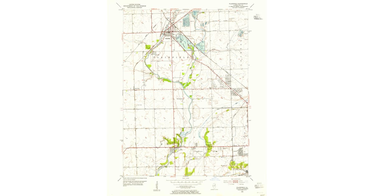 1954 Map of Plainfield, IL — High-Res | Pastmaps