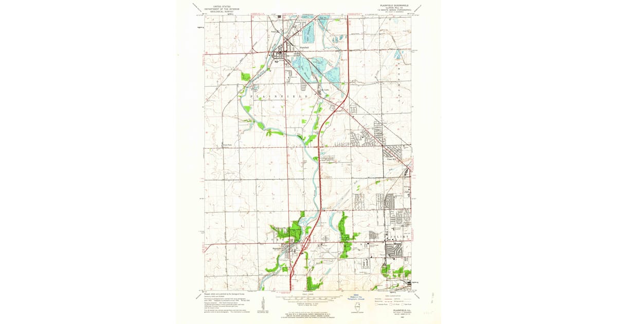 1962 Map of Plainfield, IL — High-Res | Pastmaps