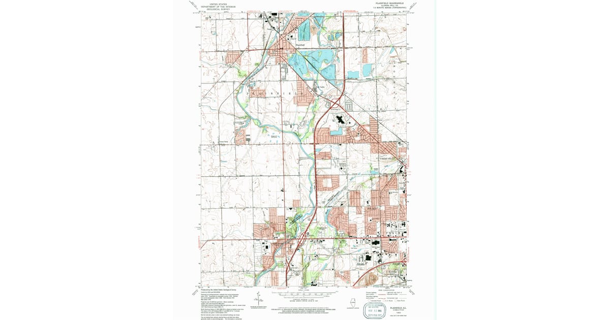 1993 Map of Plainfield, IL — High-Res | Pastmaps