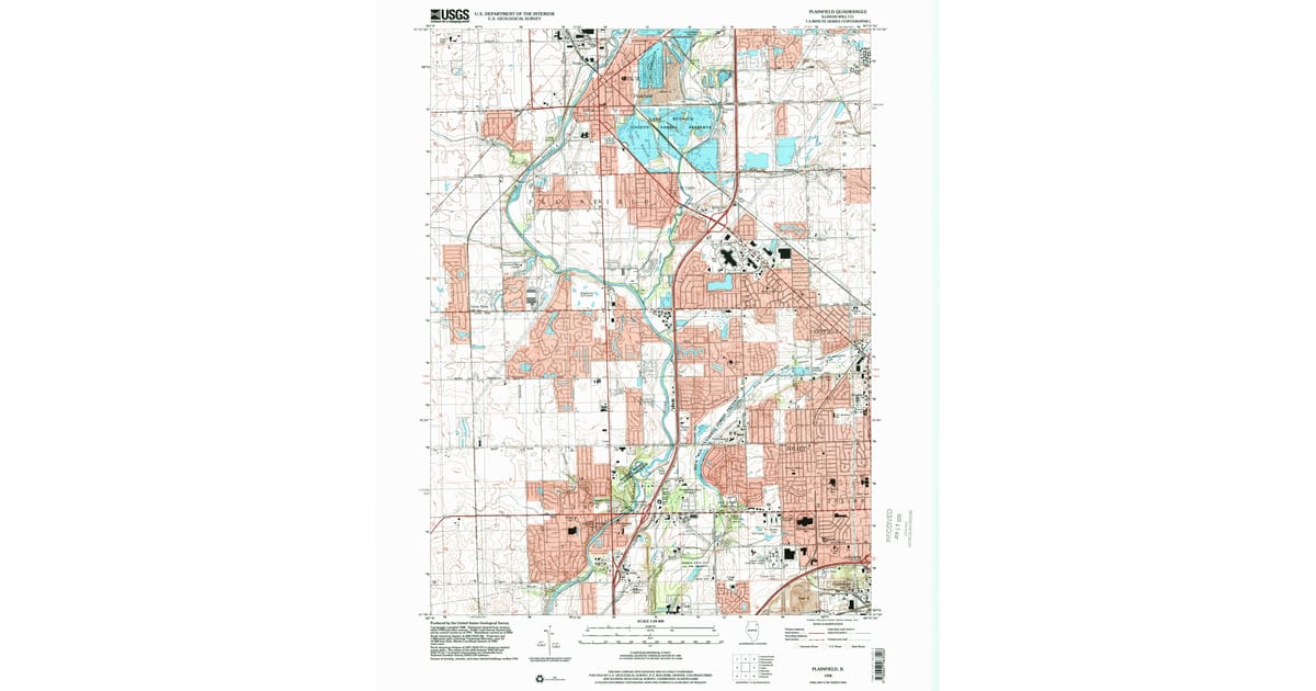 1998 Map of Plainfield, IL — High-Res | Pastmaps