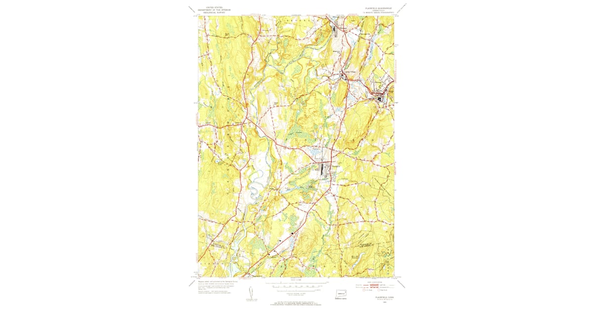1950s Maps of Brooklyn, CT | Pastmaps