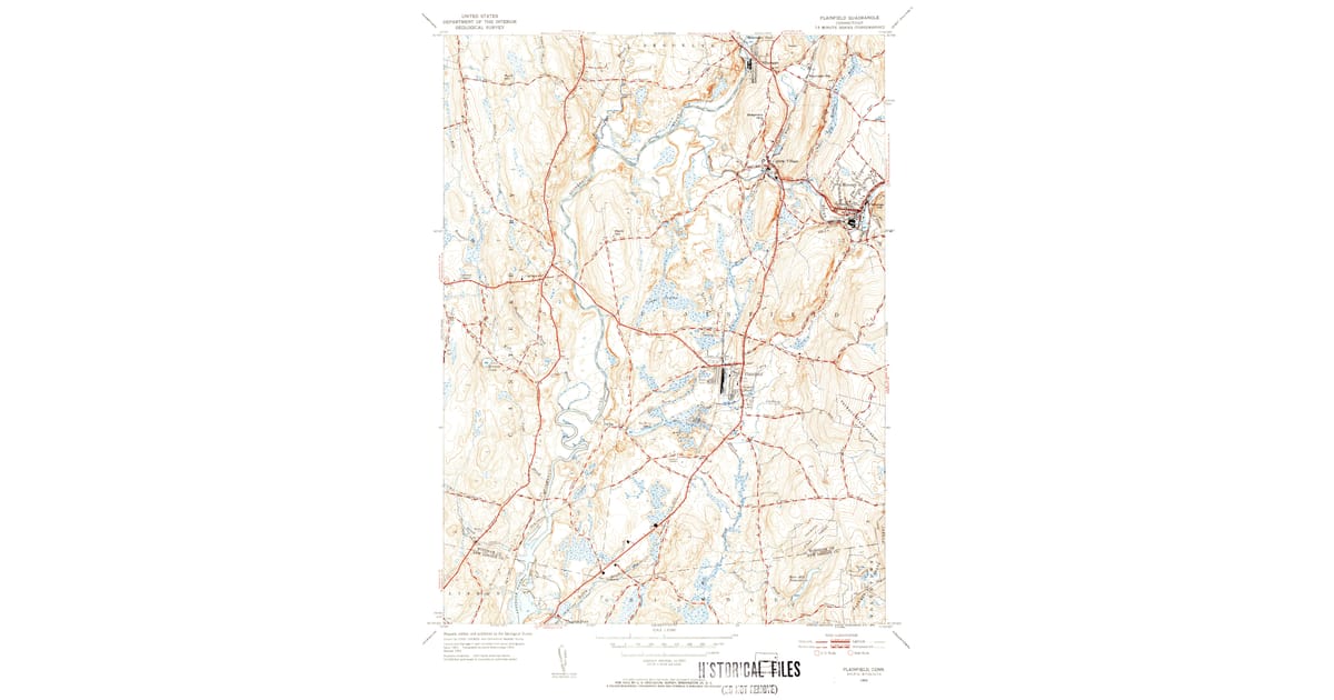 1953 Map of Plainfield, Windham County, CT — High-Res | Pastmaps