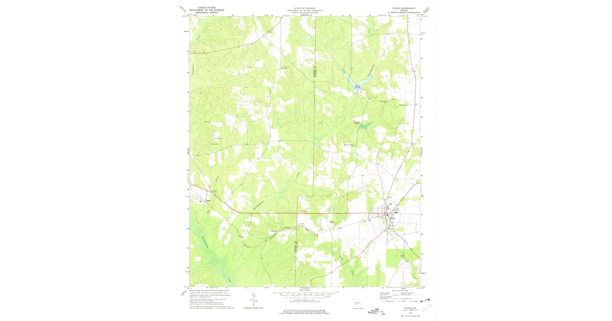 1973 Map of Plains, GA — High-Res | Pastmaps