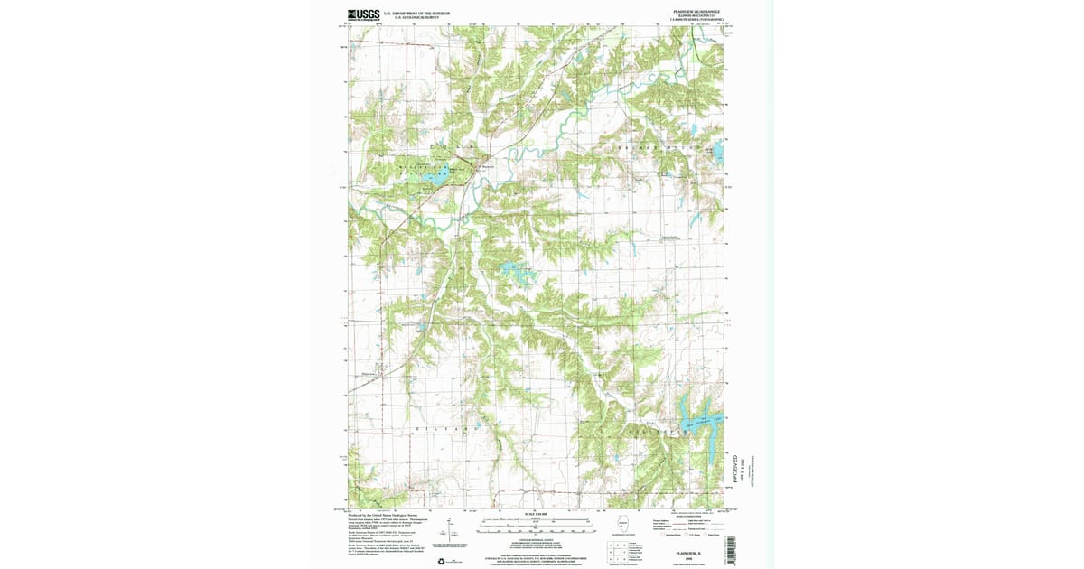 1998 Map of Plainview, Macoupin County, IL — High-Res | Pastmaps