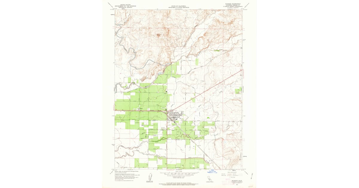 1961 Map of Planada, CA — High-Res | Pastmaps