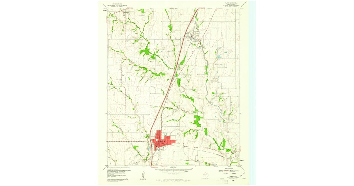 1960s Maps of Custer Hill Estates, Allen | Pastmaps