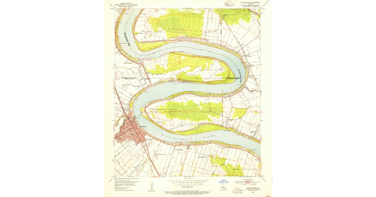 1950s Maps of Plaquemine, LA | Pastmaps