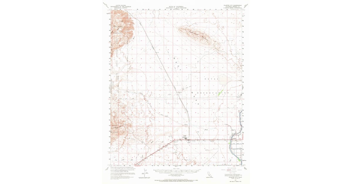 1957 Map of Plaster City, Imperial County, CA — High-Res | Pastmaps
