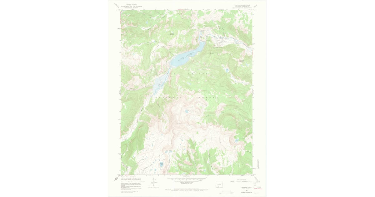 1967 Map of Platoro, Conejos County, CO — High-Res, 1969 Print #2 ...