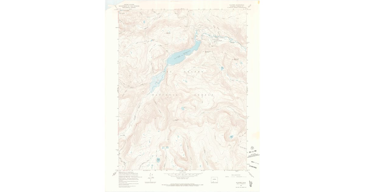 1967 Map of Platoro, Conejos County, CO — High-Res | Pastmaps
