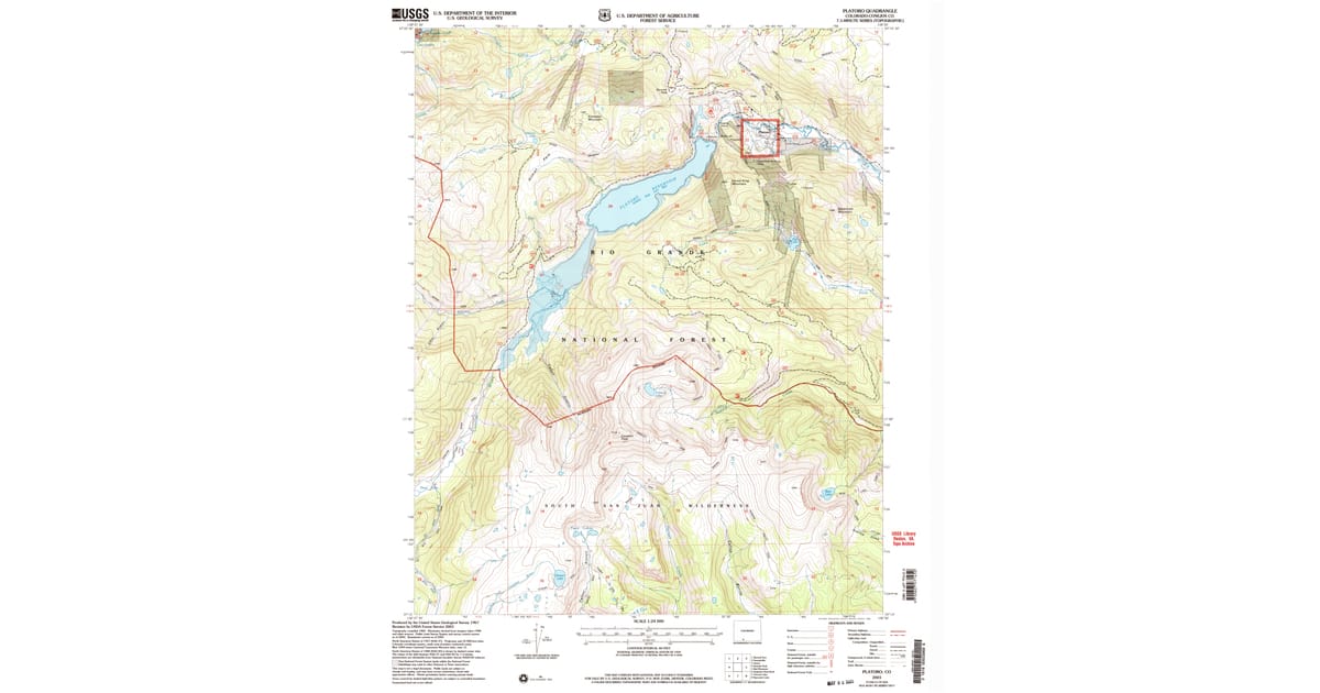 2001 Map of Platoro, Conejos County, CO — High-Res | Pastmaps