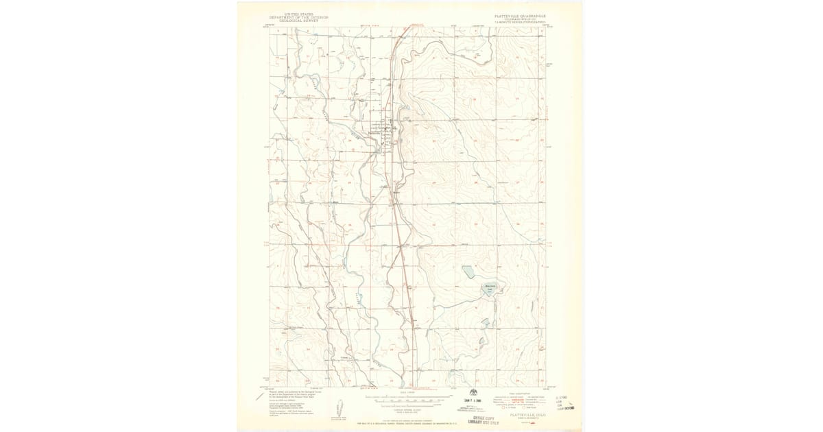 1950 Map of Platteville, CO — High-Res | Pastmaps
