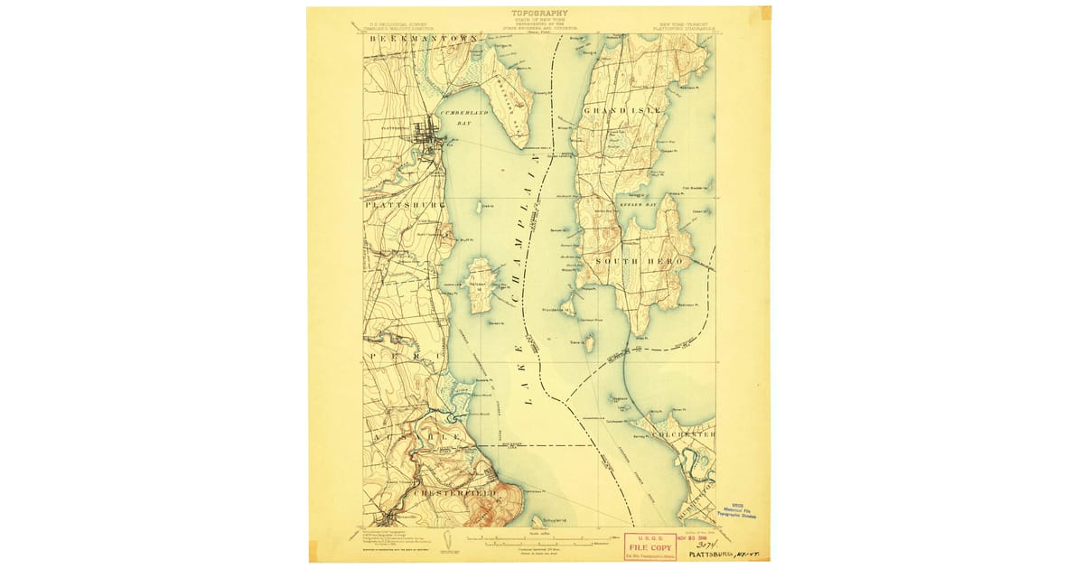 1906 Map of Plattsburg, Clinton County, NY — High-Res | Pastmaps