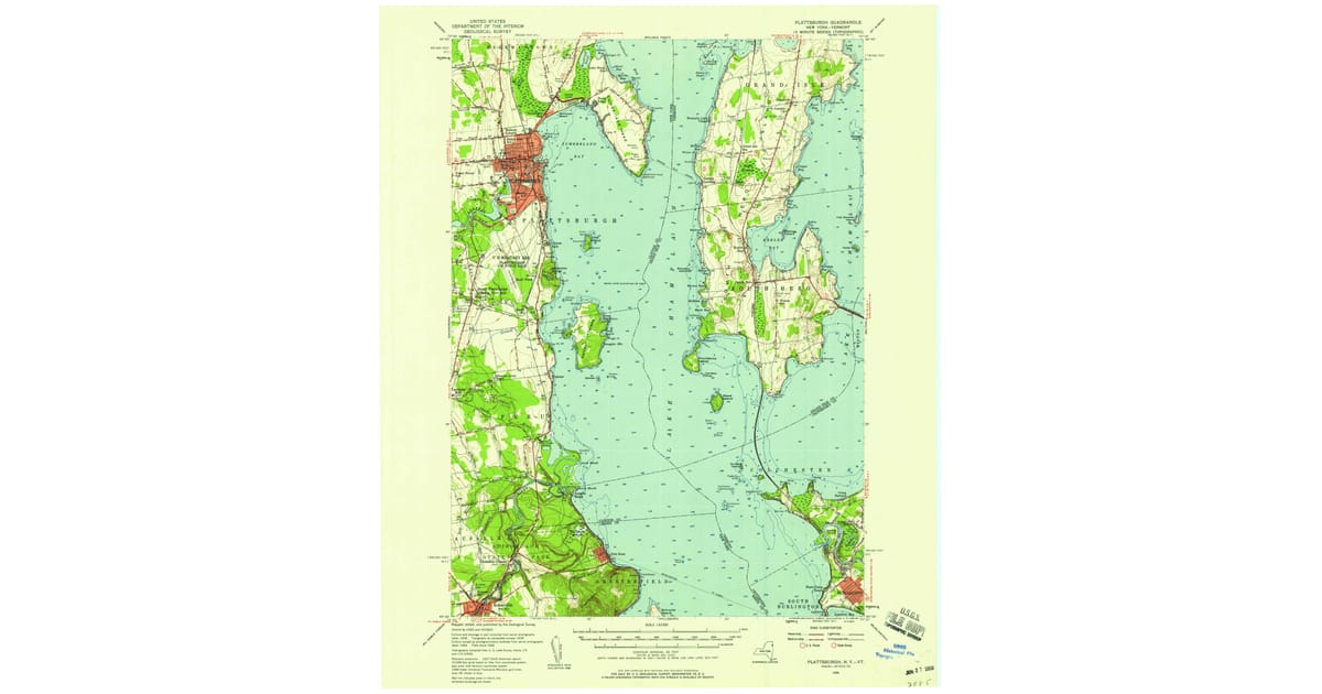 1956 Map of Plattsburgh, NY — High-Res | Pastmaps