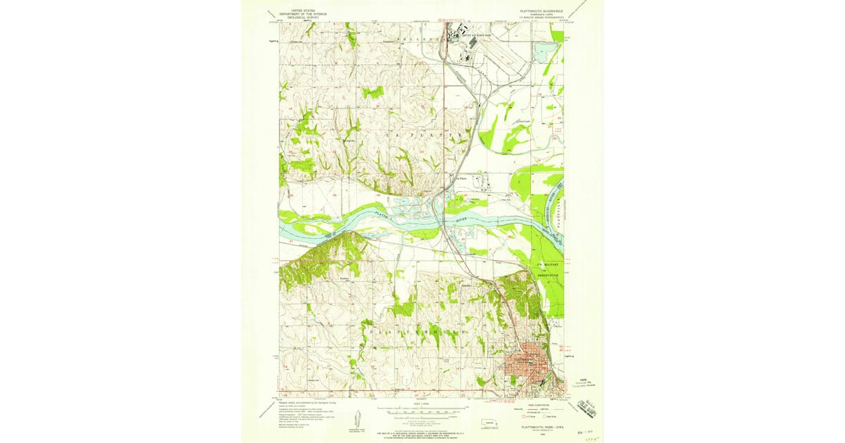 1956 Map of Plattsmouth, NE — High-Res | Pastmaps