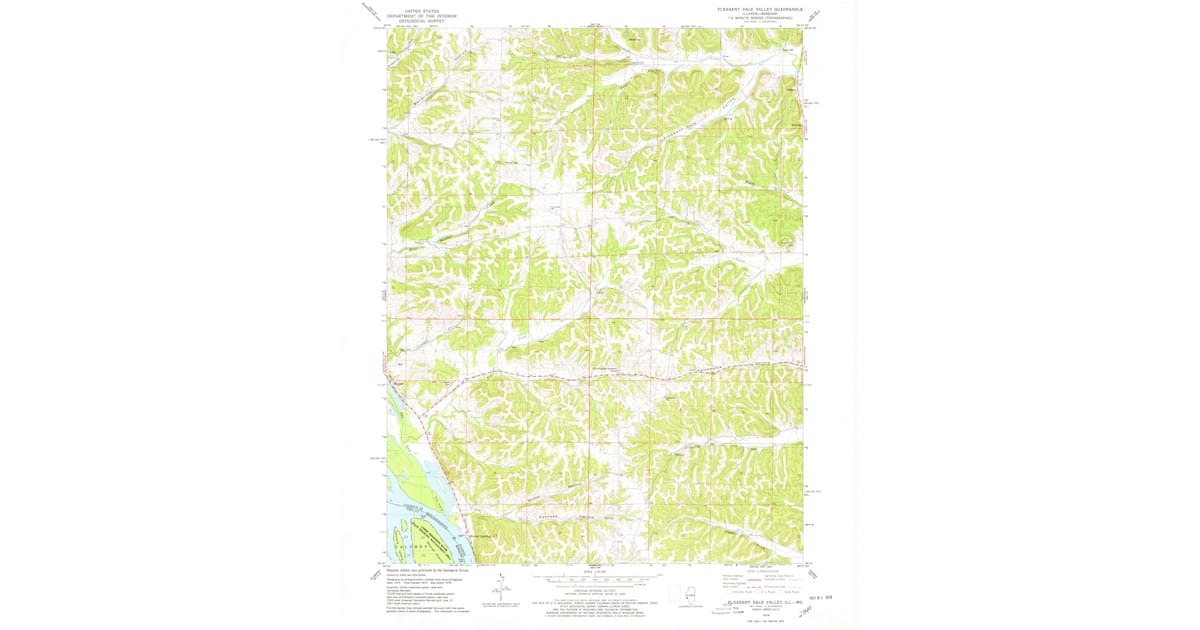 1978 Map of Pleasant Dale Valley, Calhoun County, IL — High-Res | Pastmaps