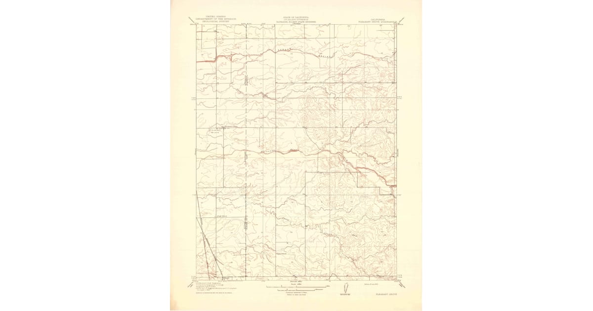 1910 Map of Pleasant Grove, Placer County, CA — High-Res | Pastmaps