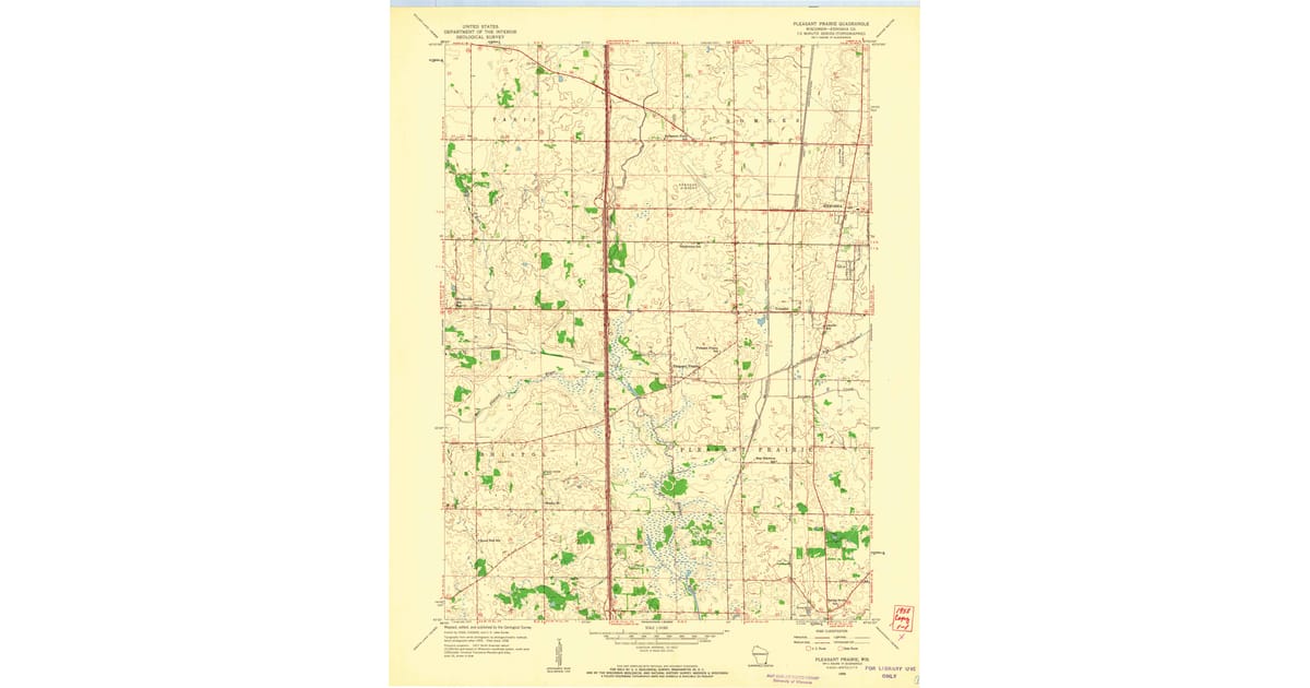 1950s Maps of Prairie Lake, Kenosha | Pastmaps