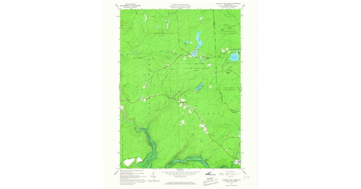 1965 Map of Pleasant View Summit, Luzerne County, PA — High-Res | Pastmaps