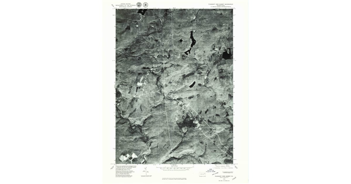 1976 Map of Pleasant View Summit, Luzerne County, PA — High-Res | Pastmaps