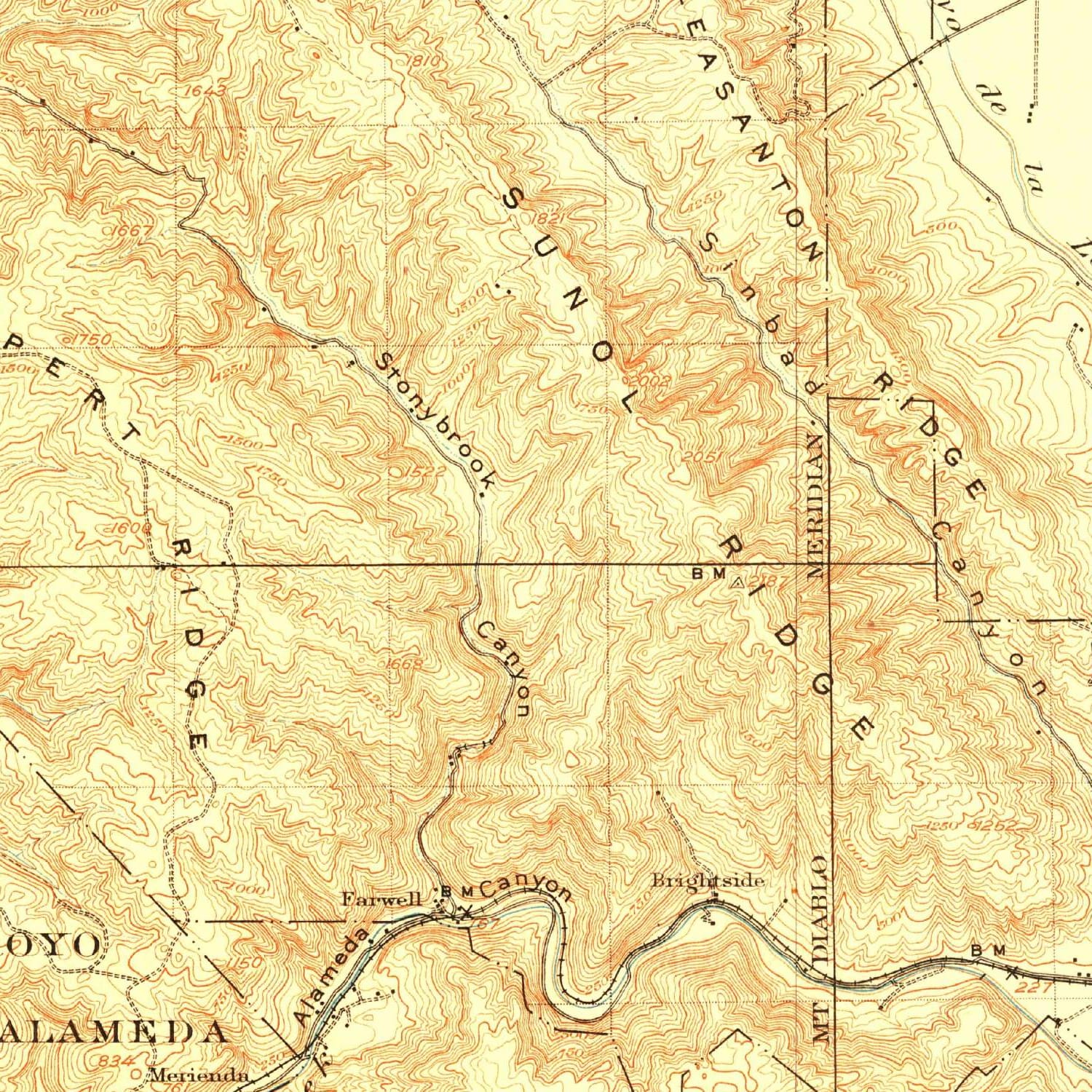 Mapa De Pleasanton, California 1906 Map Of Pleasanton, CA — High Res