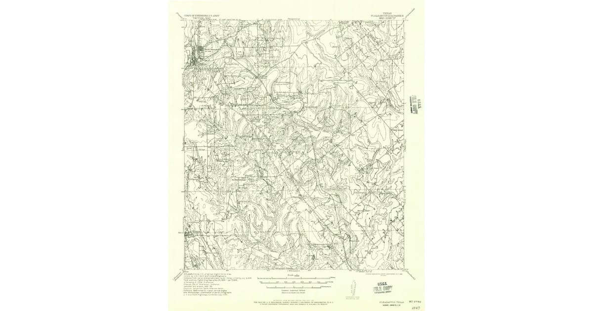 1956 Map of Pleasanton, TX — High-Res | Pastmaps