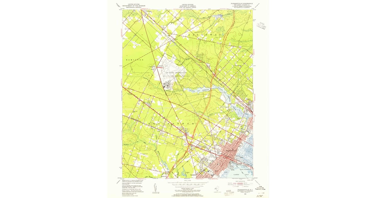 1950s Maps of The Club at Galloway, Galloway Township | Pastmaps