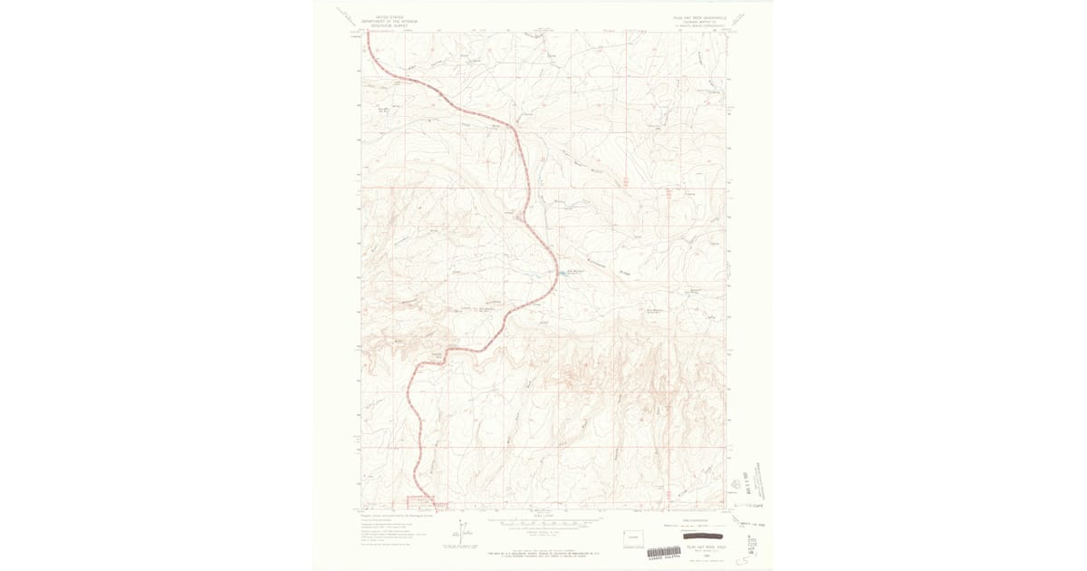 1962 Map of Plug Hat Rock, Moffat County, CO — High-Res | Pastmaps