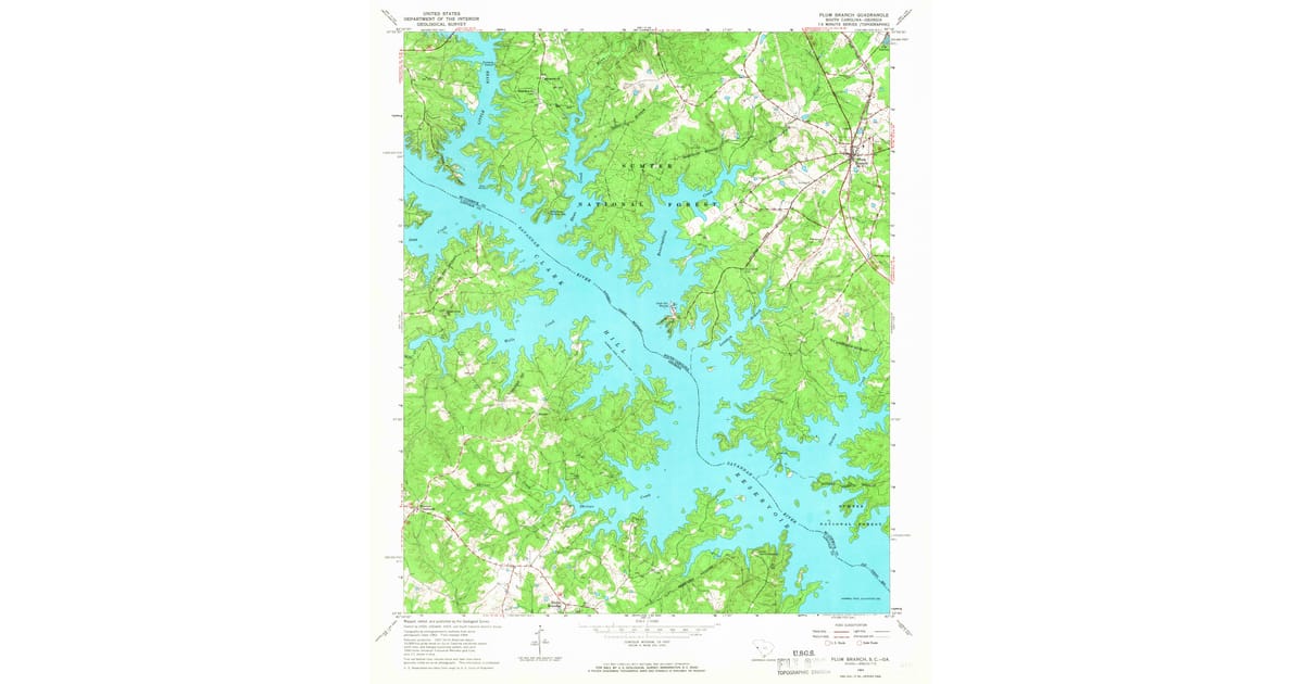 1964 Map of Plum Branch, SC — High-Res | Pastmaps