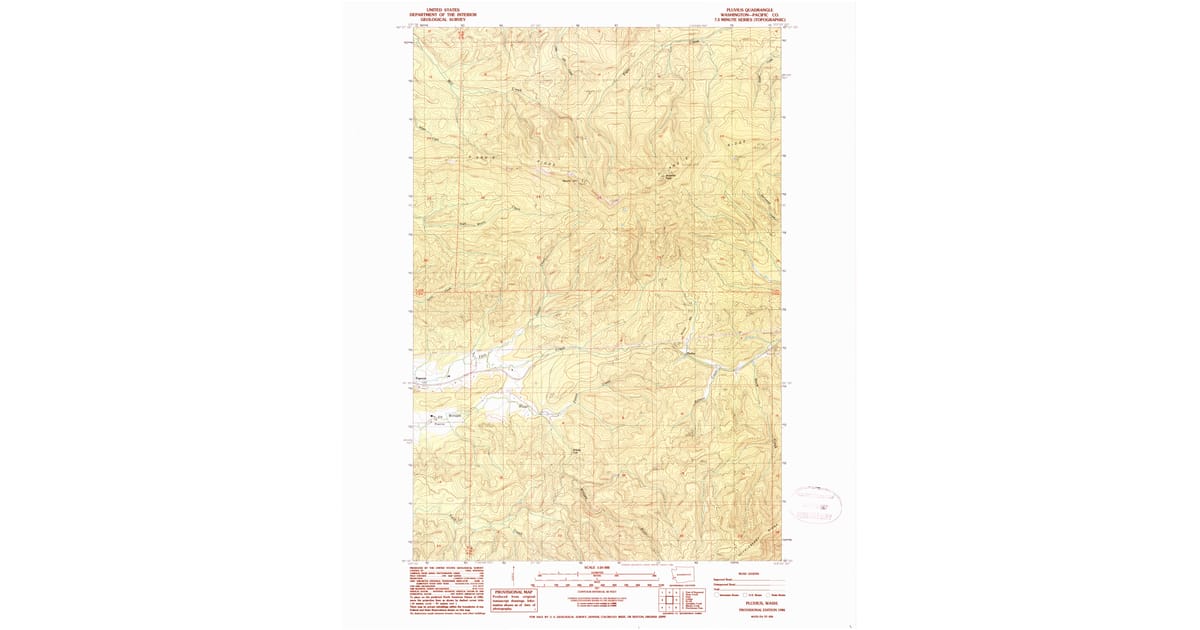 1986 Map of Pluvius, Pacific County, WA — High-Res | Pastmaps