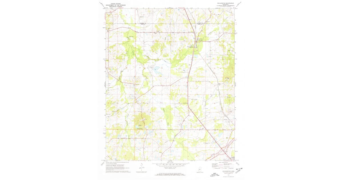 1970s Maps of Madison County, MS | Pastmaps