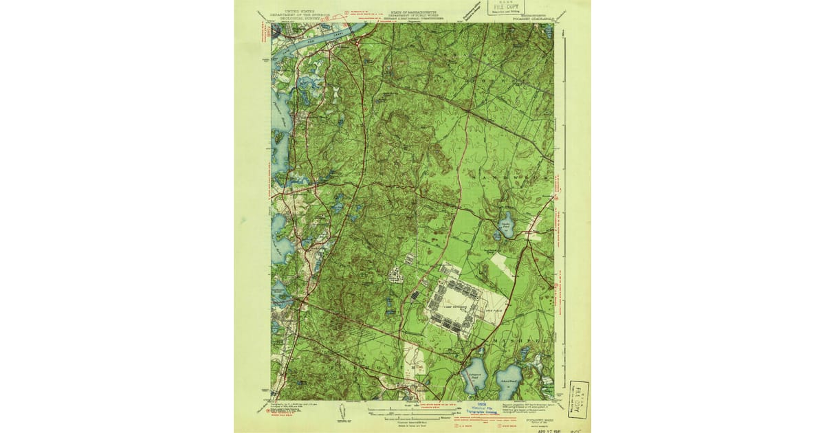 1941 Map of Pocasset, MA — High-Res | Pastmaps