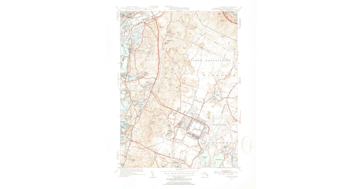 1953 Map of Pocasset, MA — High-Res | Pastmaps