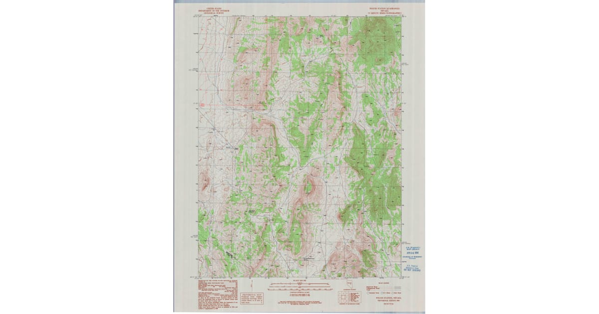 1990 Map of Pogues Station, White Pine County, NV — High-Res | Pastmaps